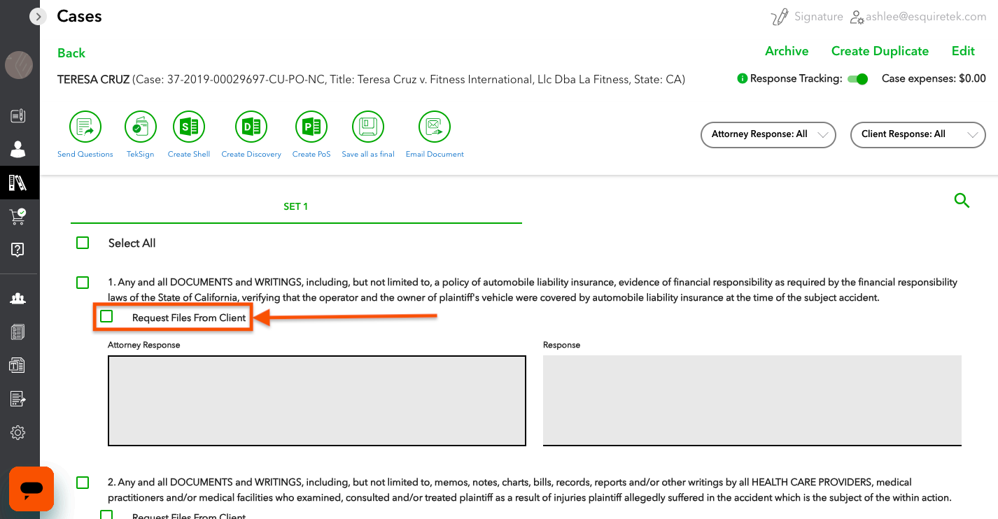 How do I request files from my client in response to Request for Production? – EsquireTek