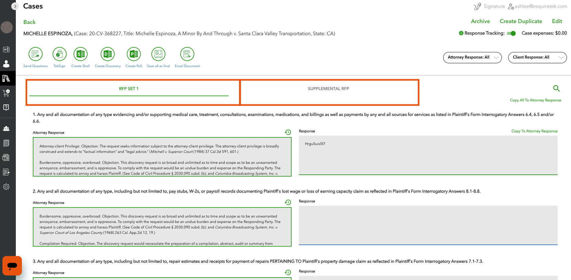 How can I supplement my responses in EsquireTek? – EsquireTek